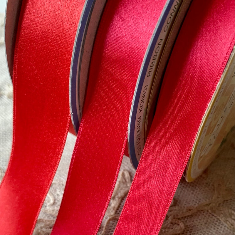 Red Lace Ribbon - Etsy