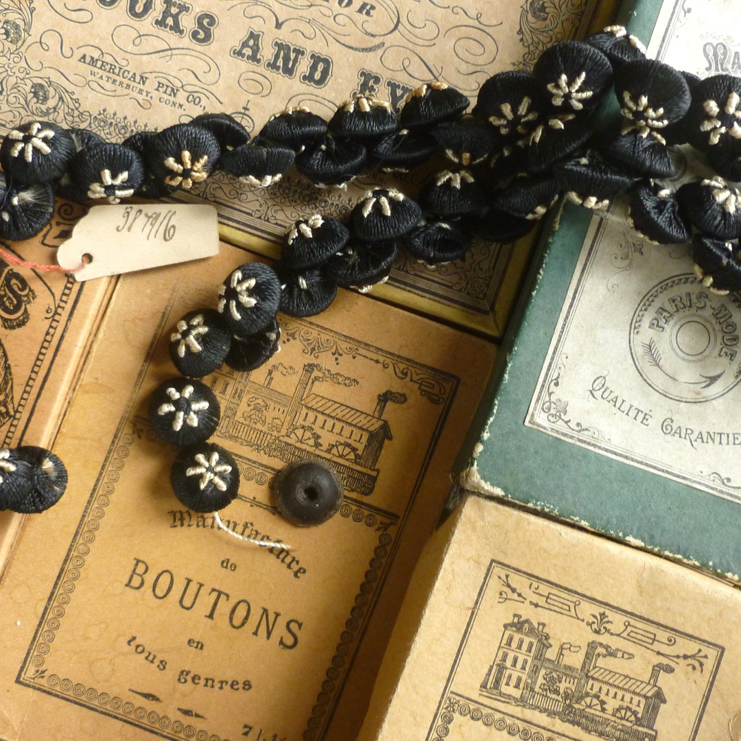 Antique Hand Embroidered Buttons One Dozen - Etsy