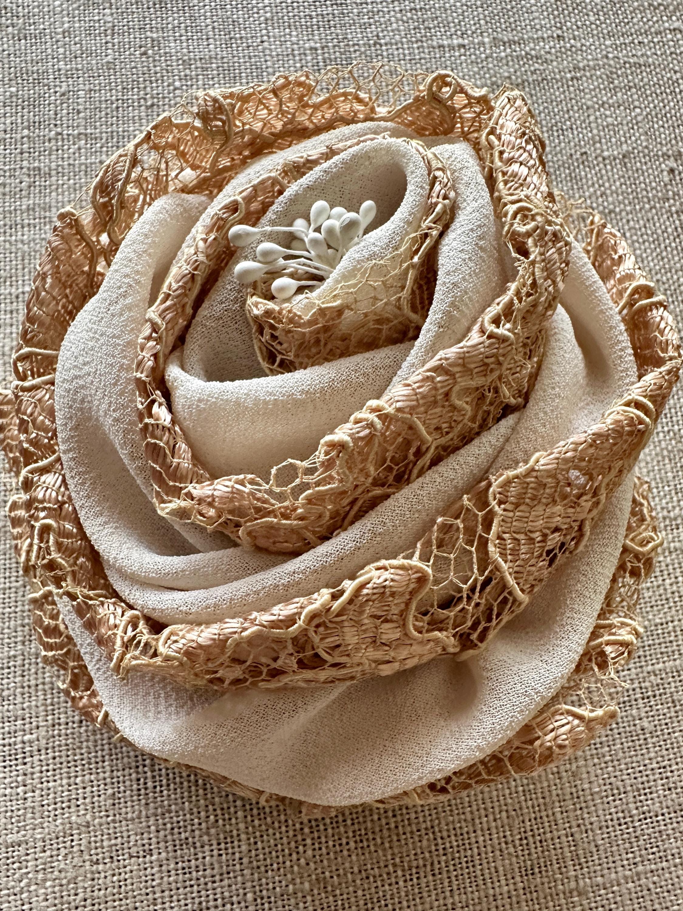 Vintage Large Hand Sewn Roses - Etsy