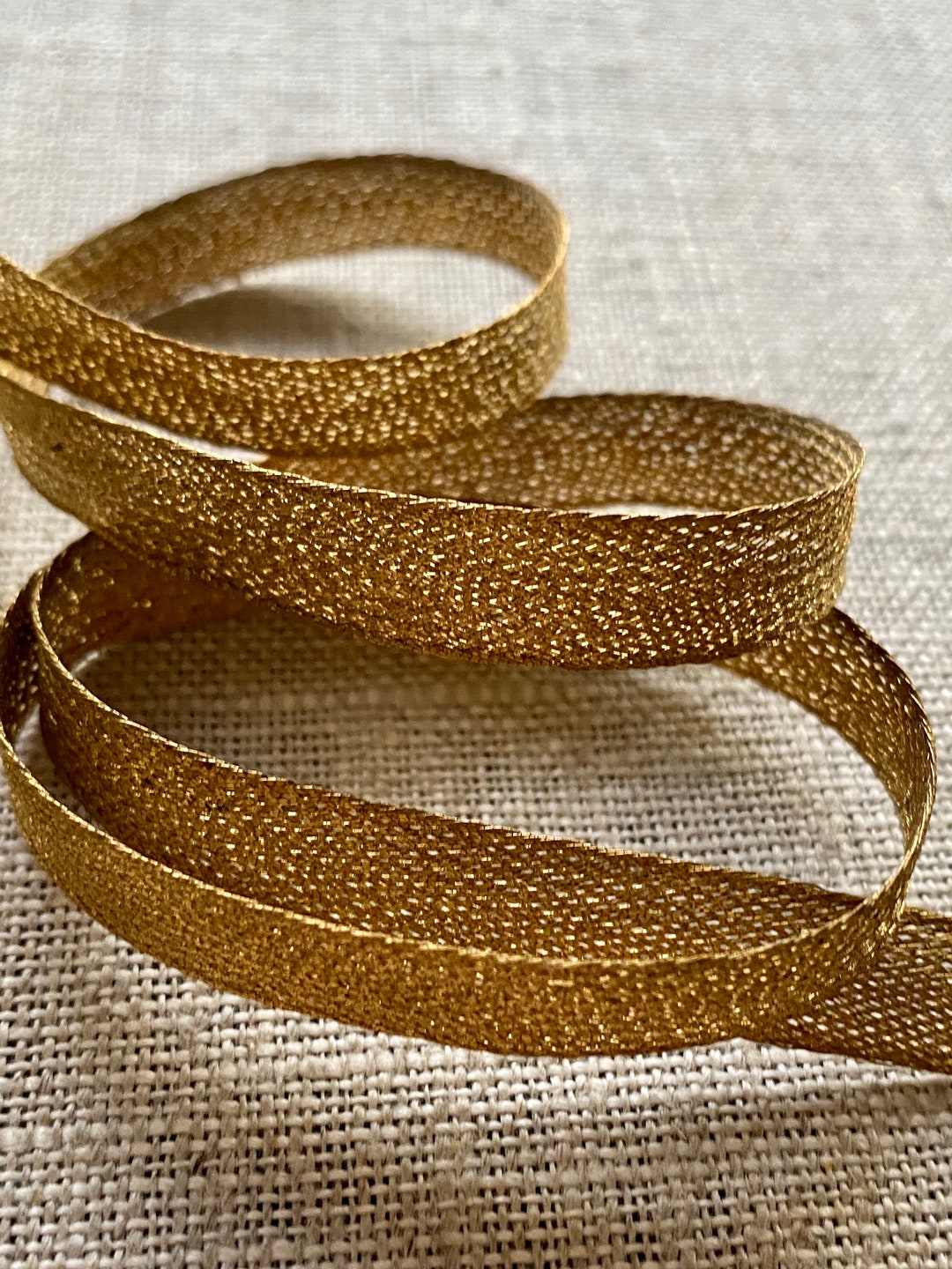 Antique Gold Metal Net Ribbon Trim - Etsy