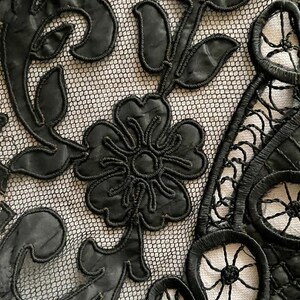 Antique Unfinished Embroidered Appliques on Net Bolero - Etsy
