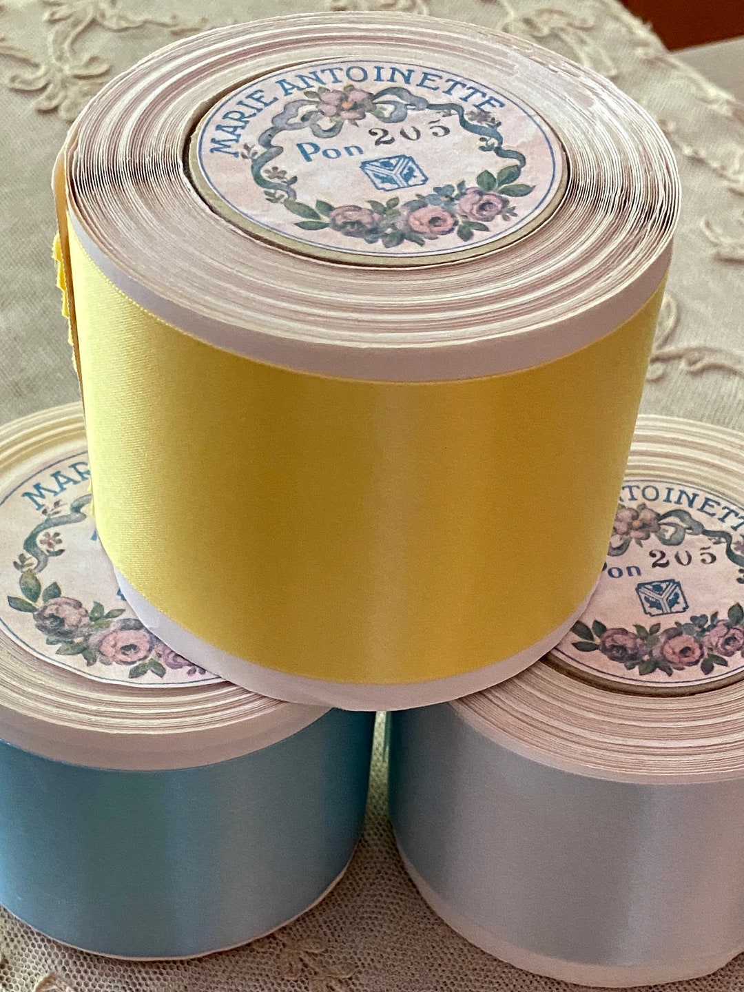 Vintage Two Sizes Double Faced Satin Ribbon - by the Roll - Etsy