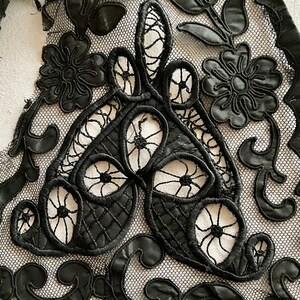 Antique Unfinished Embroidered Appliques on Net Bolero - Etsy