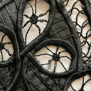 Antique Unfinished Embroidered Appliques on Net Bolero - Etsy