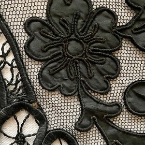 Antique Unfinished Embroidered Appliques on Net Bolero - Etsy