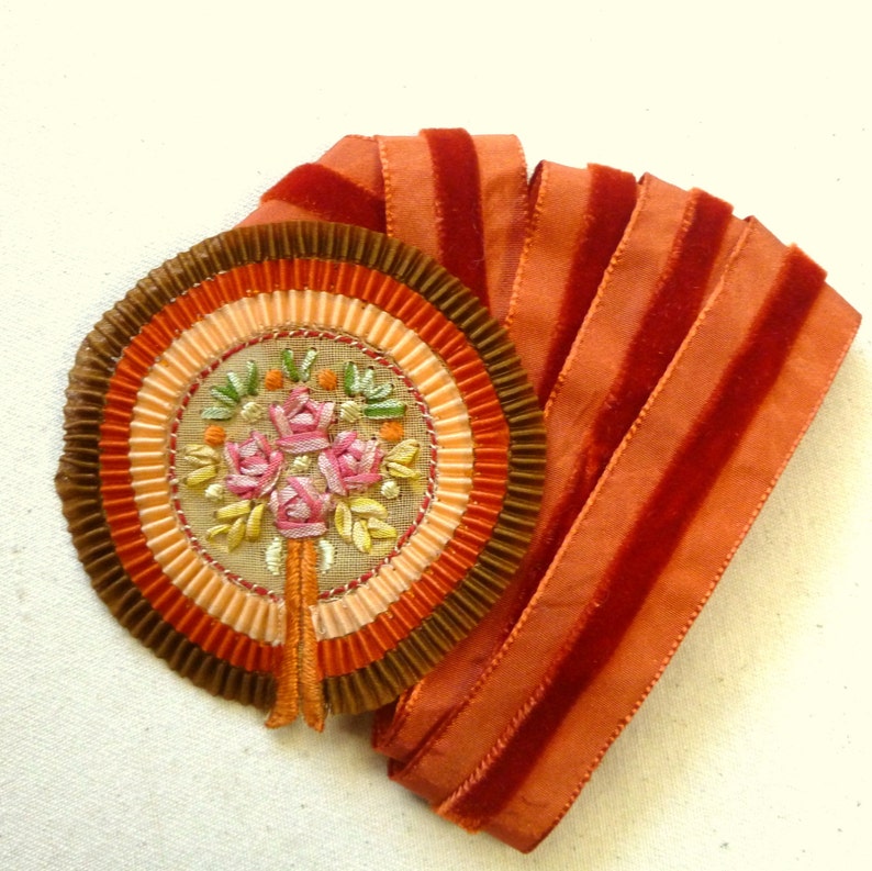 1920's Embroidered Ombre Ribbon Applique Hats Millinery - Etsy