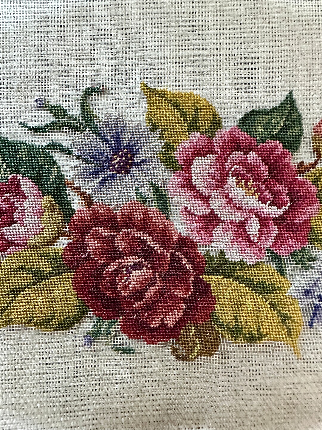 Antique Micro Petit Point Roses - Etsy