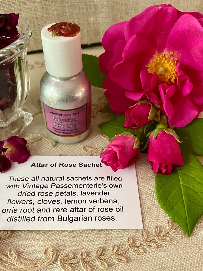 All Natural Rose Sachet With Antique Broderie Angalise - Etsy