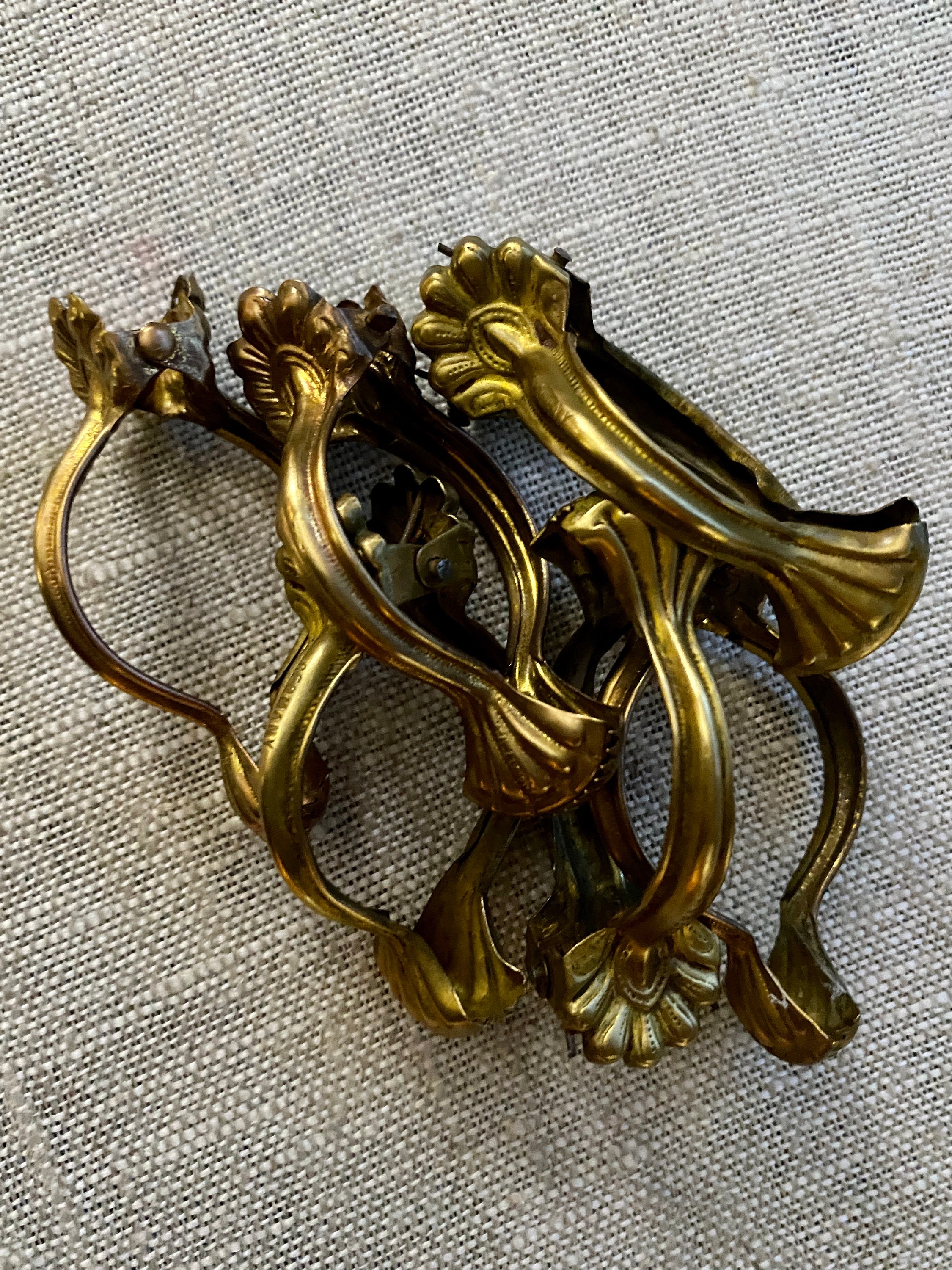 Vintage Brass Café Curtain Clips in Different Size Choices - Etsy Australia