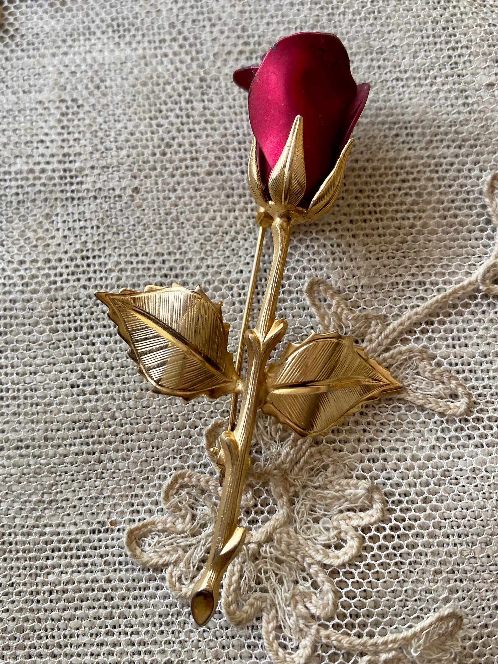 Vintage Rose Pin | Etsy