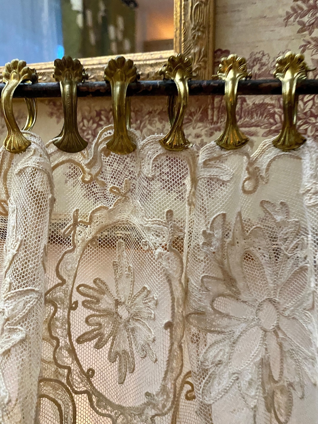 Vintage Brass Cafe Curtain Clips in Different Size Choices Etsy UK