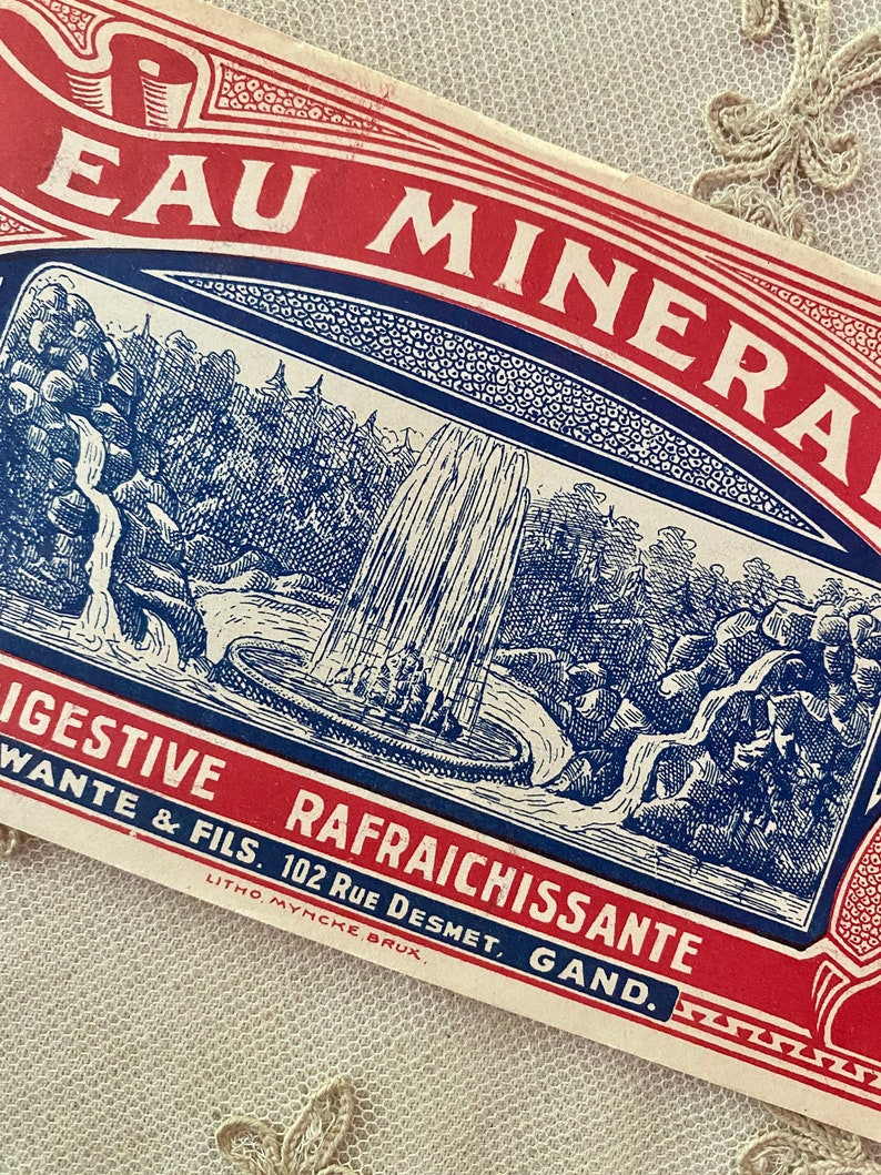 Antique Mineral Water Label - Etsy