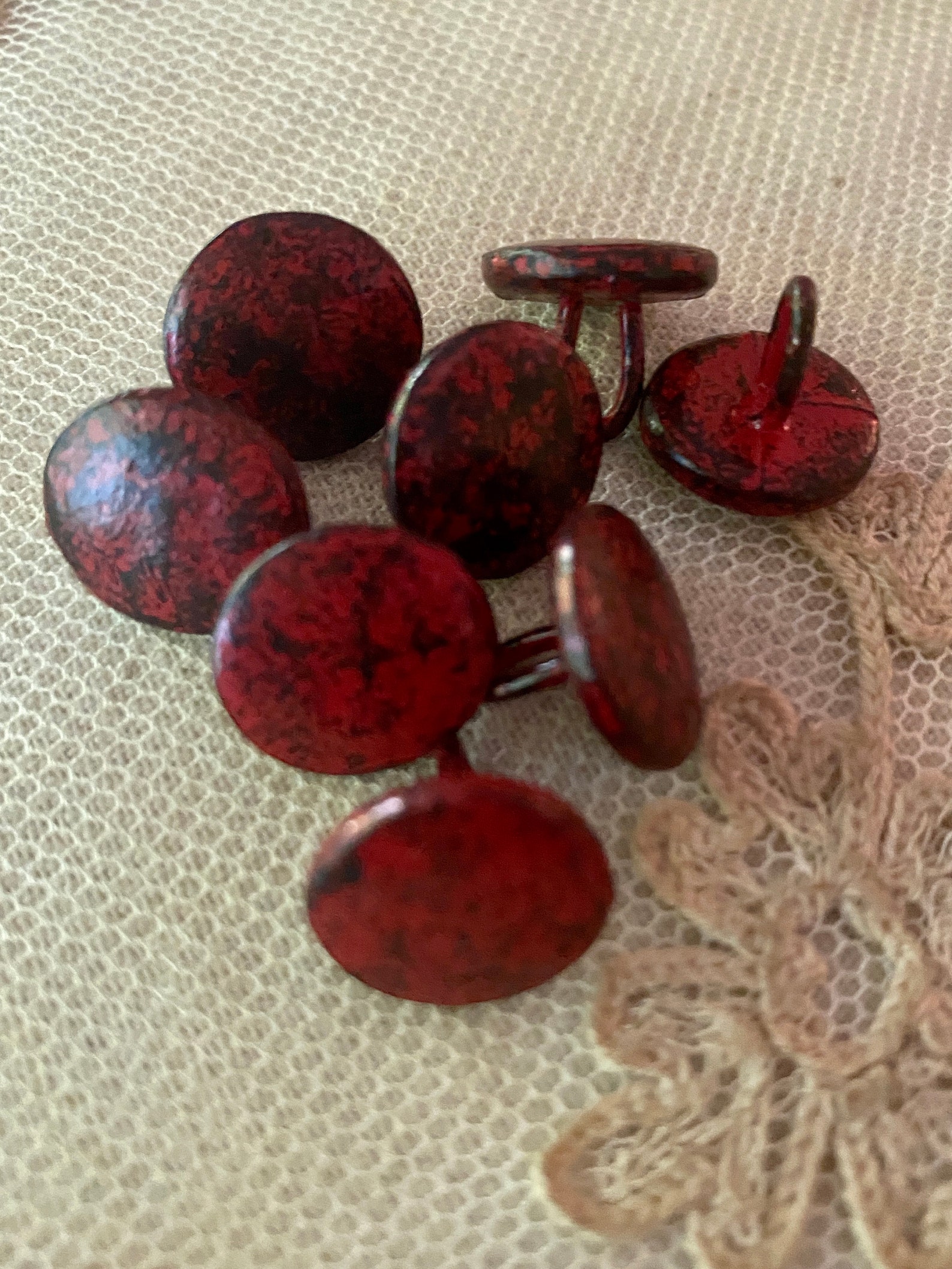 Two Dozen Antique Marbleized Tufting Buttons - Etsy