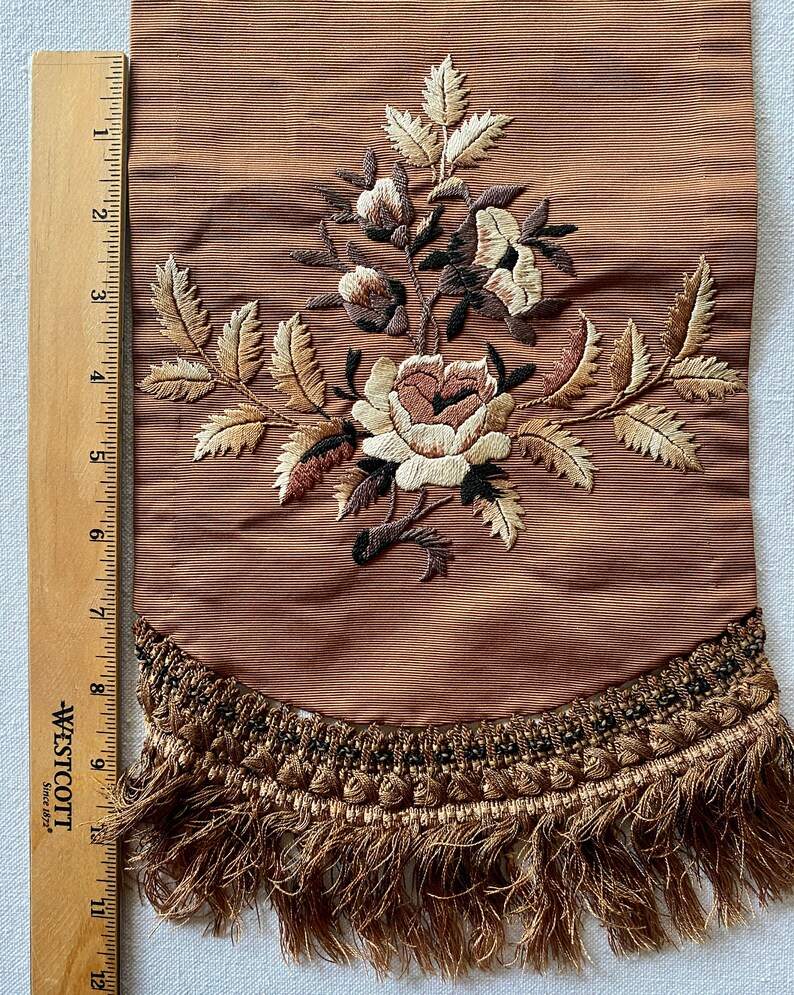 Victorian Silk Embroidered Sash - Etsy
