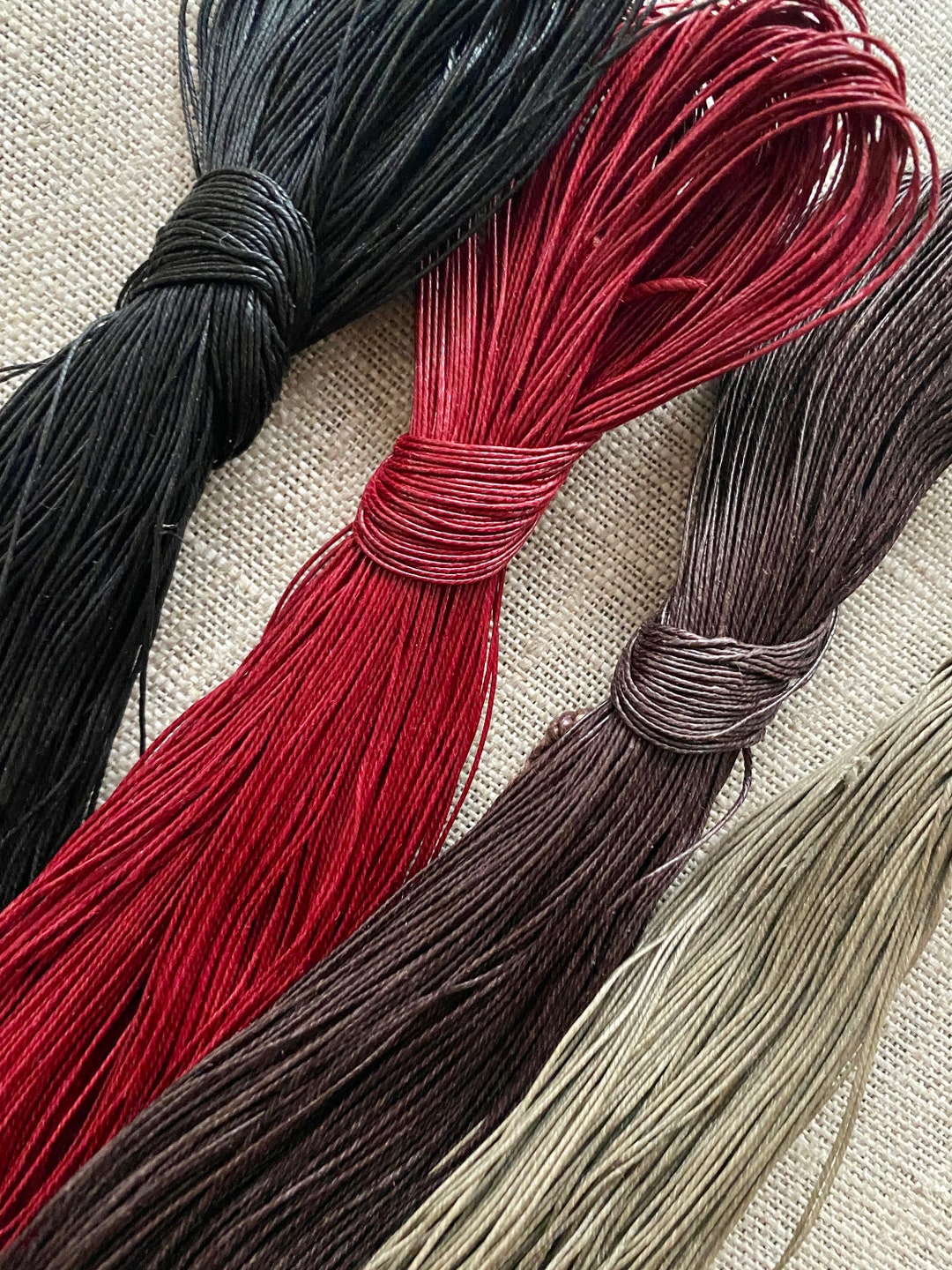 Vintage Three Ply Irish Linen Cord in Four Color Choices - Etsy