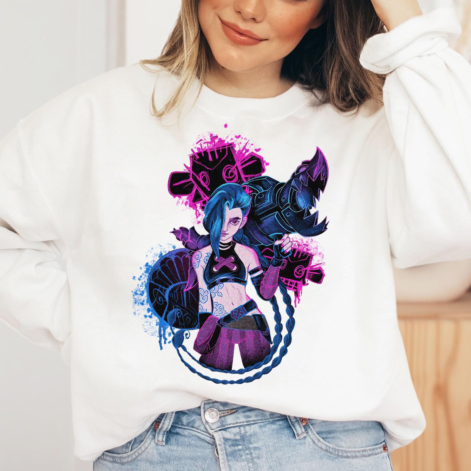 Jinx Arcane T-shirt Gaming Shirt LOL Shirt Video Game Shirt Moba Game ...