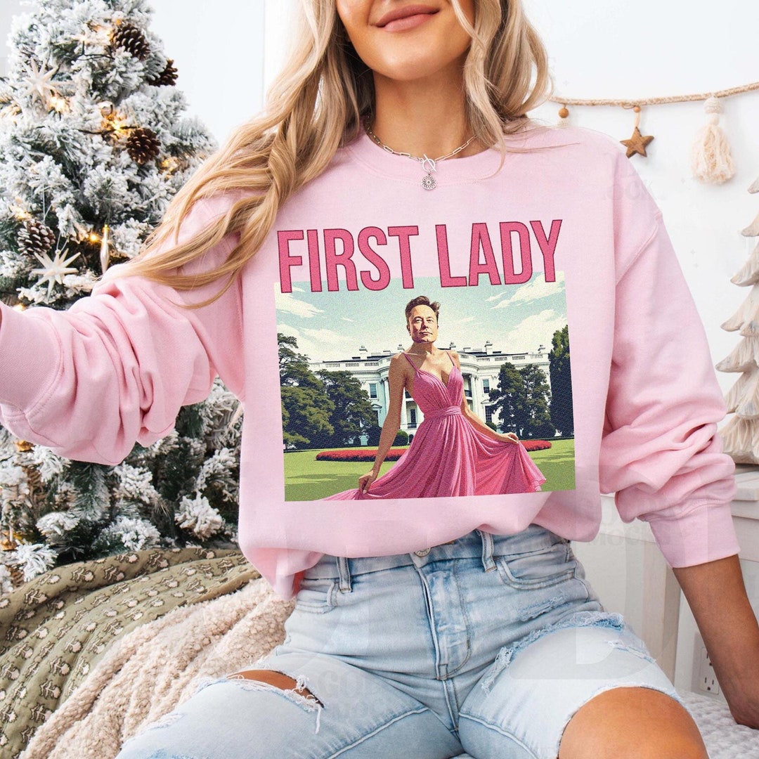 Funny Elon Musk Elonia Pink First Lady Elon White House Wearing Pink ...