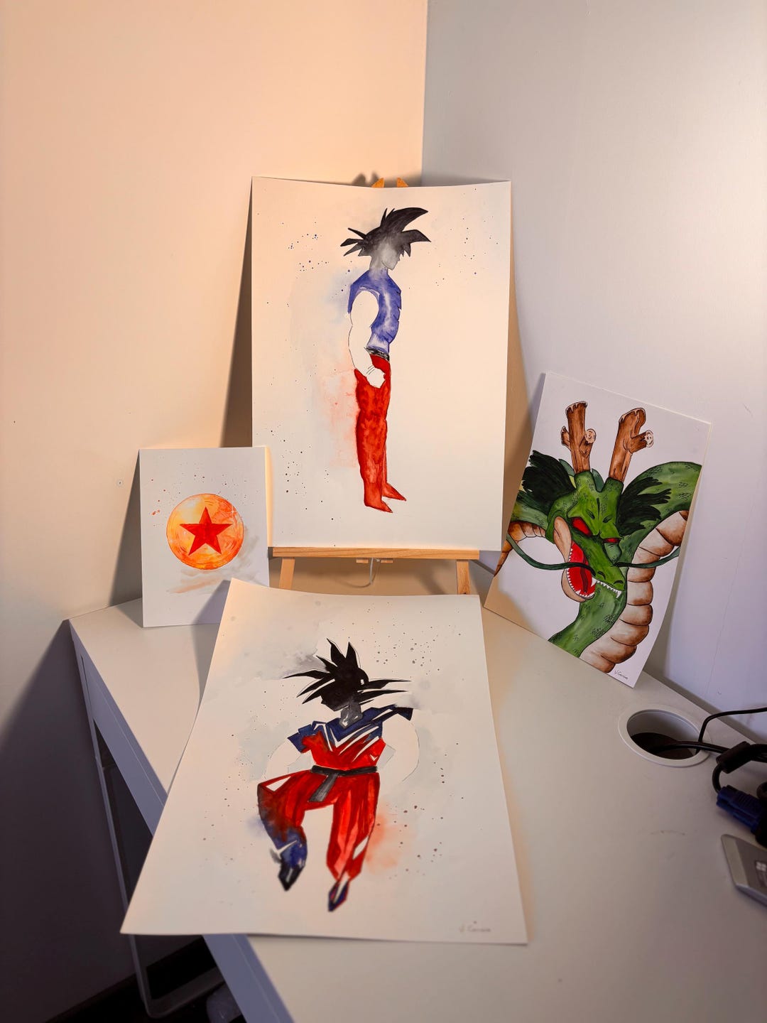 Unique Watercolor Collection Goku Handmade - Etsy