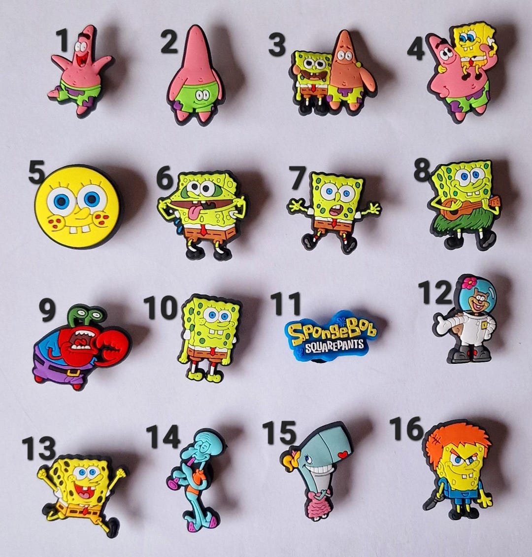 Spongebob Squarepants Croc Shoe Charms Jibbitz. Patrick Star Pearl Mr ...