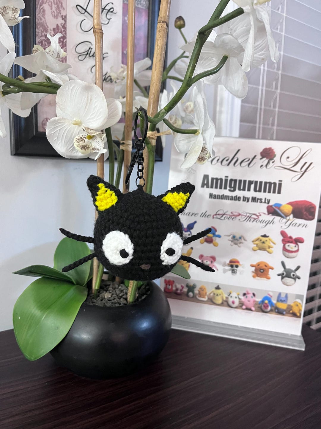 Sanrio Chococat Ball Crochet Amigurumi W/ Keychain - Etsy