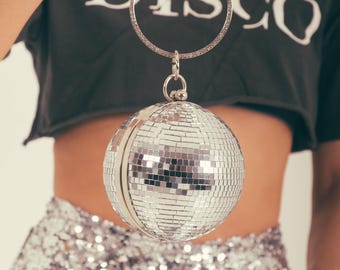 Disco Ball Handbag, Disco Ball Clutch, Disco Bag, Disco Ball Purse ...