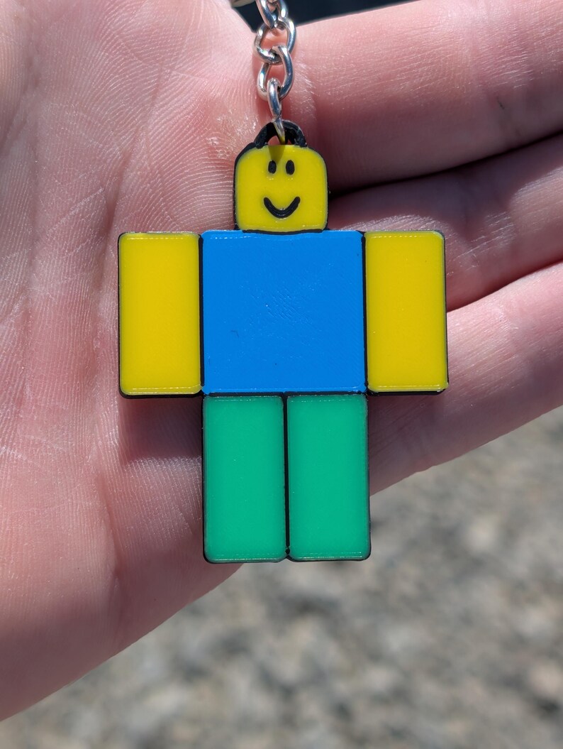 Roblox Noob Keychain: Backpack, Purse, Lanyard Accessory - Etsy