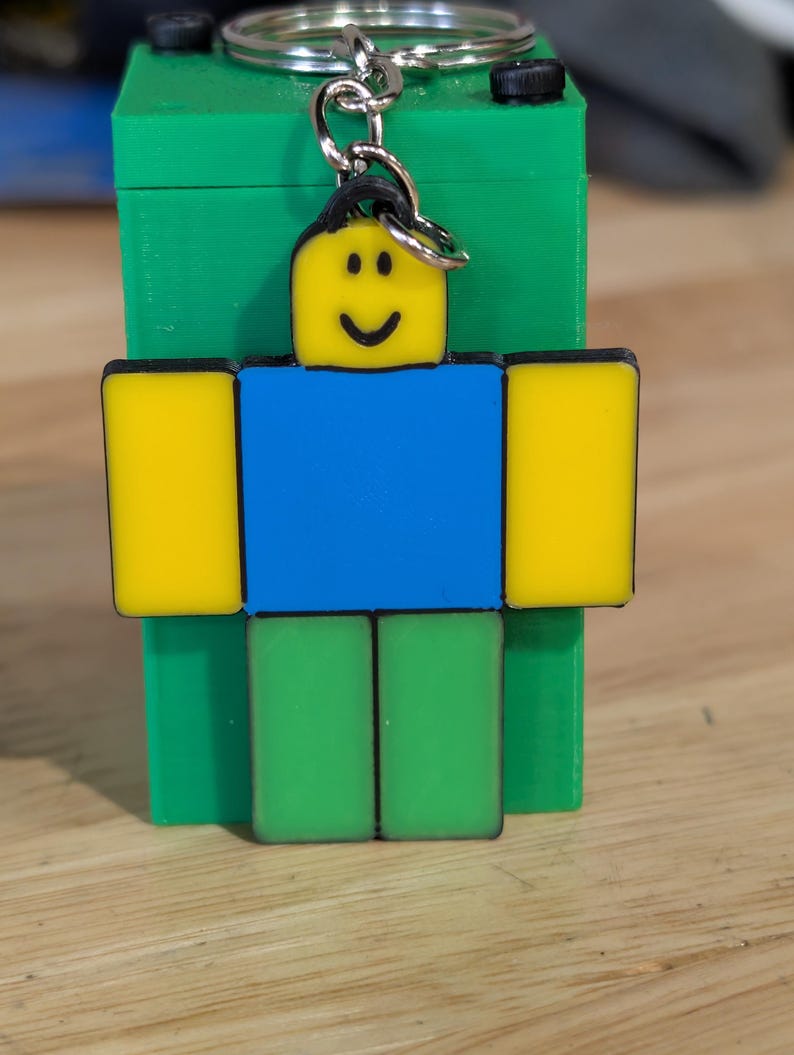 Roblox Noob Keychain: Backpack, Purse, Lanyard Accessory - Etsy