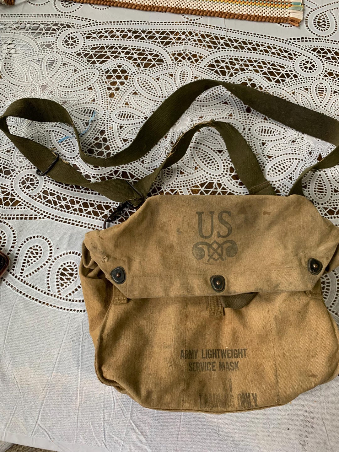 Vintage 1940s Gas Mask Bag - Etsy