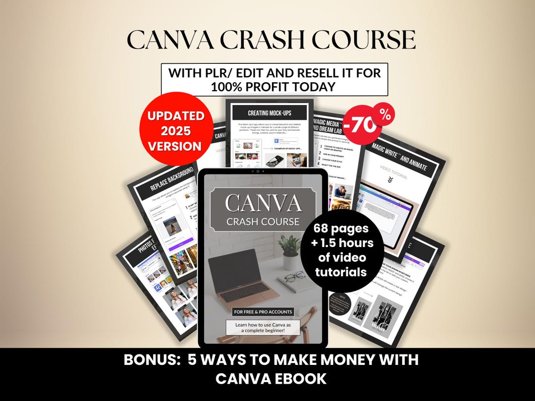 Canva Crash Course for Beginner Canva Crash Course Plr Canva Crash ...