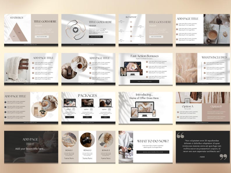 Slide Deck Templates Canva Editable PLR MRR, Presentation Template ...