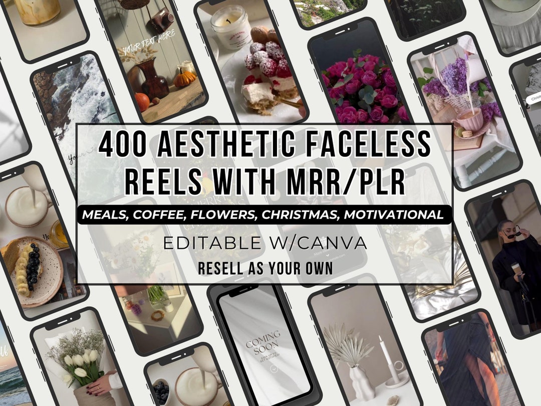 400 Faceless Reels Plr Mrr Faceless Videos Plr Mrr Digital Marketing ...