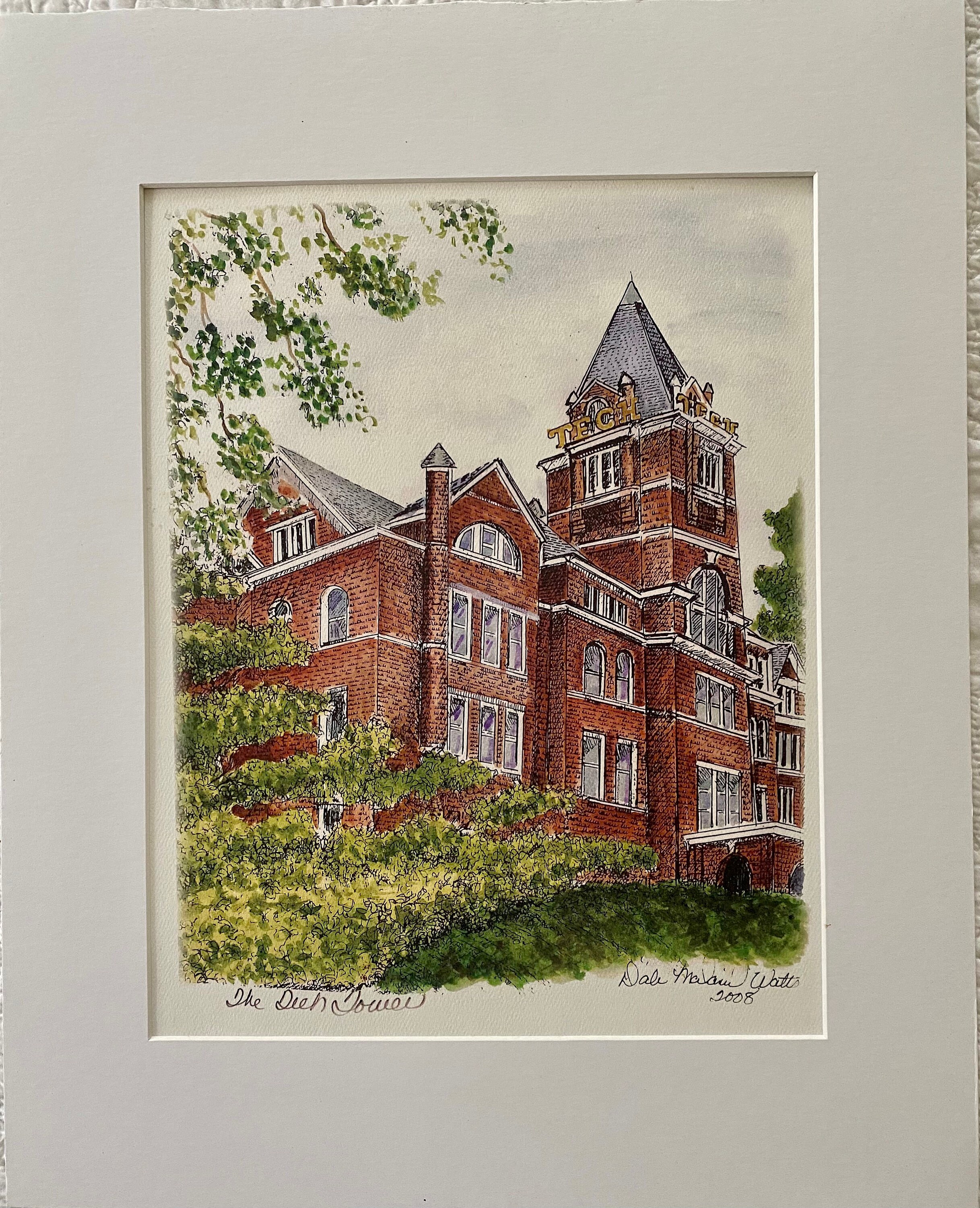 Georgia Tech Tower / Atlanta, Georgia / Print - Etsy