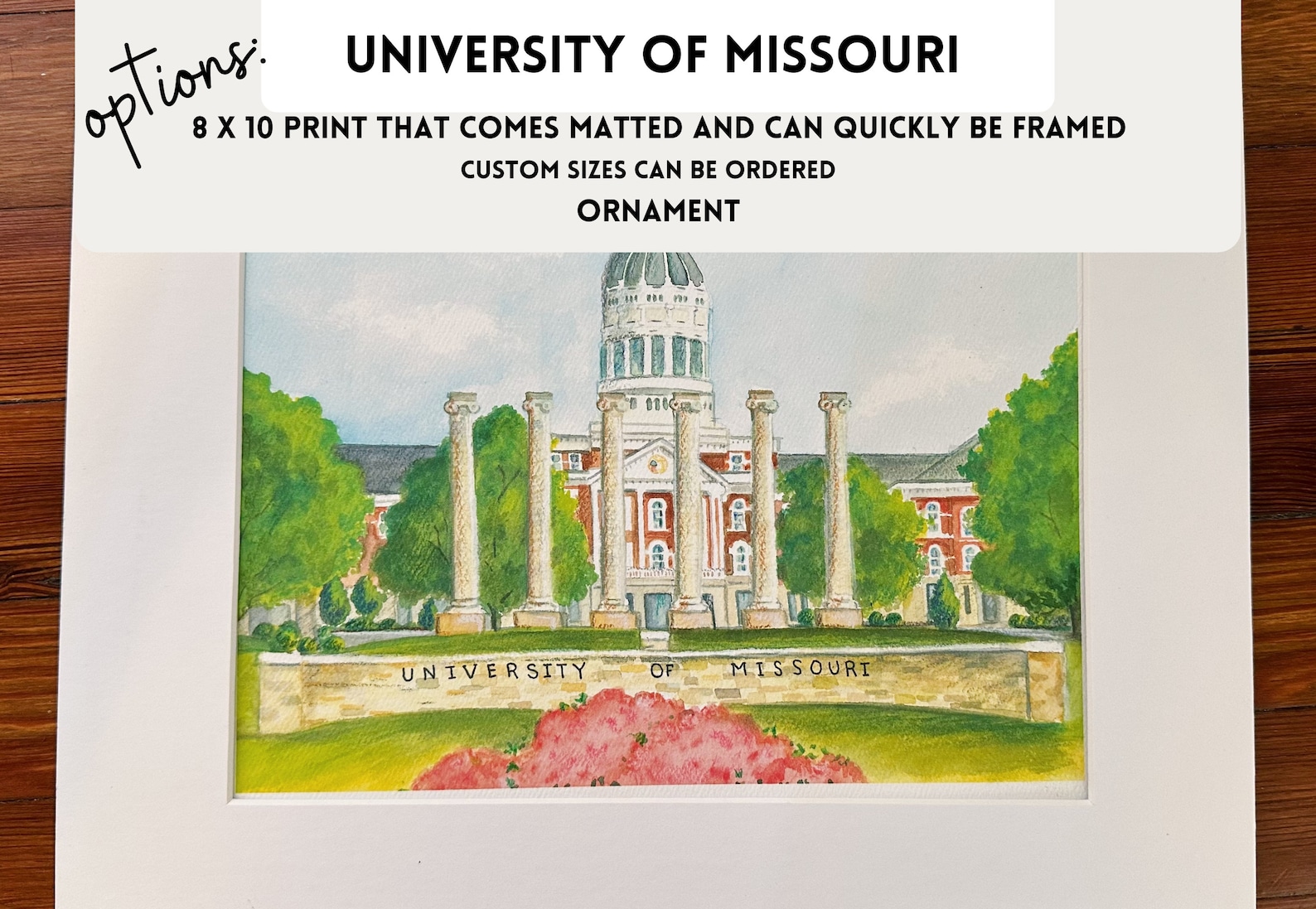 University of Missouri / Jesse Hall / Columbia, MO / Print - Etsy