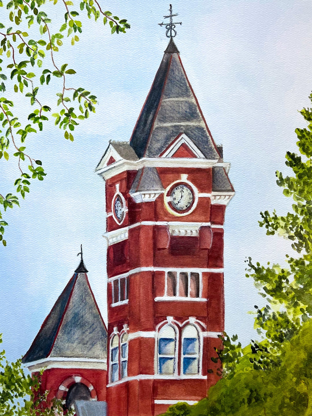 Auburn University / Samford Hall Clock Tower / Auburn, Alabama, Print ...