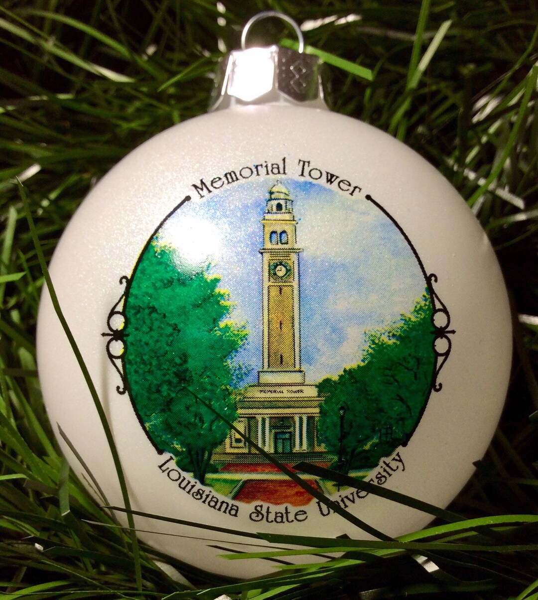 LSU Memorial Tower Christmas Ornament: Baton Rouge, Louisiana - Etsy