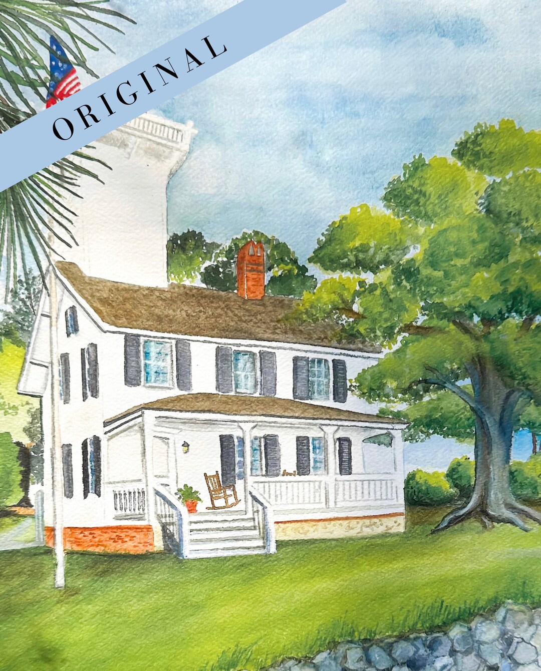 Haig Point Lighthouse / Dafuskie Island, SC / Original Water Color - Etsy