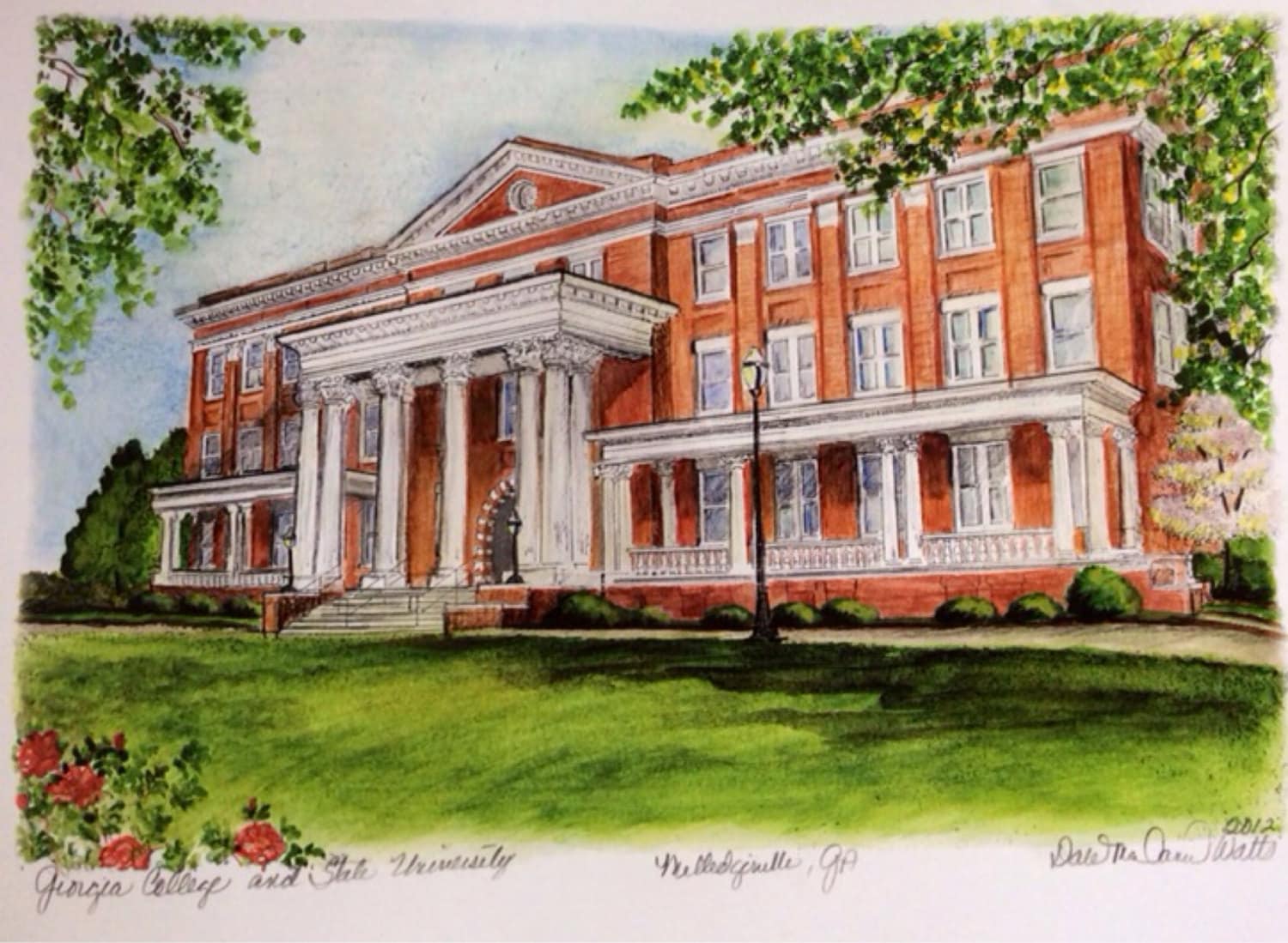 Georgia College and State University / Parks Hall / - Etsy