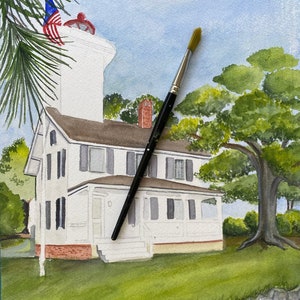 Haig Point Lighthouse / Dafuskie Island, SC / Original Water Color - Etsy