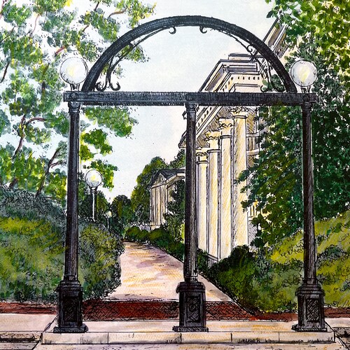 University of Georgia UGA Arch Print - Etsy