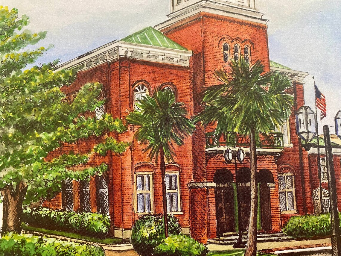 Nassau County Courthouse / Amelia Island Florida / Print | Etsy