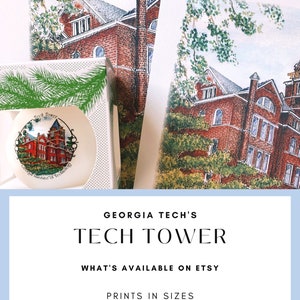 Georgia Tech Tower / Atlanta, Georgia / Print - Etsy