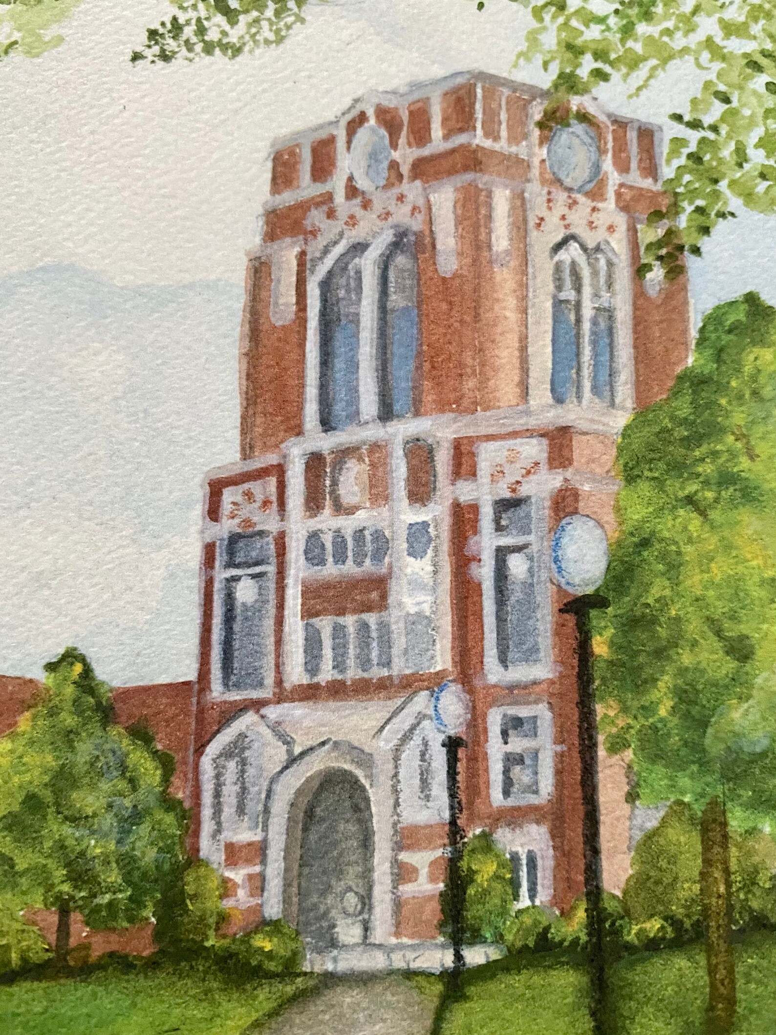 University of Tennessee / Ayers Hall / Knoxville, Tennessee/ Print - Etsy