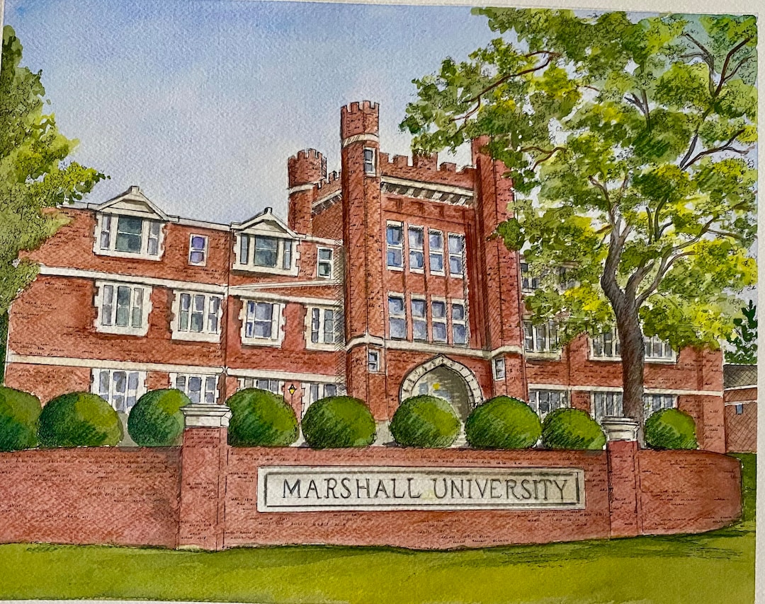Marshall University / Old Main / Huntington W VA / Print - Etsy