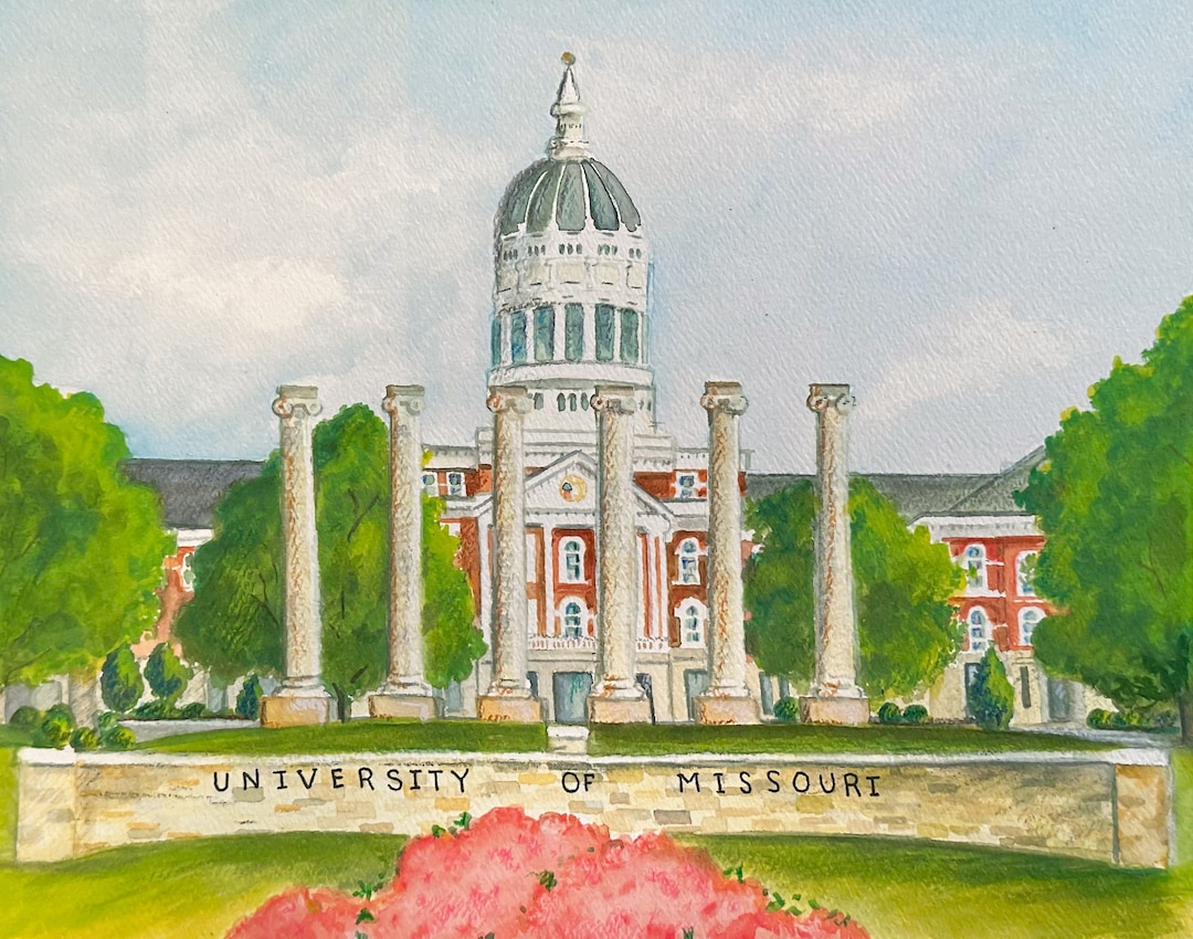 University of Missouri / Jesse Hall / Columbia, MO / Print - Etsy