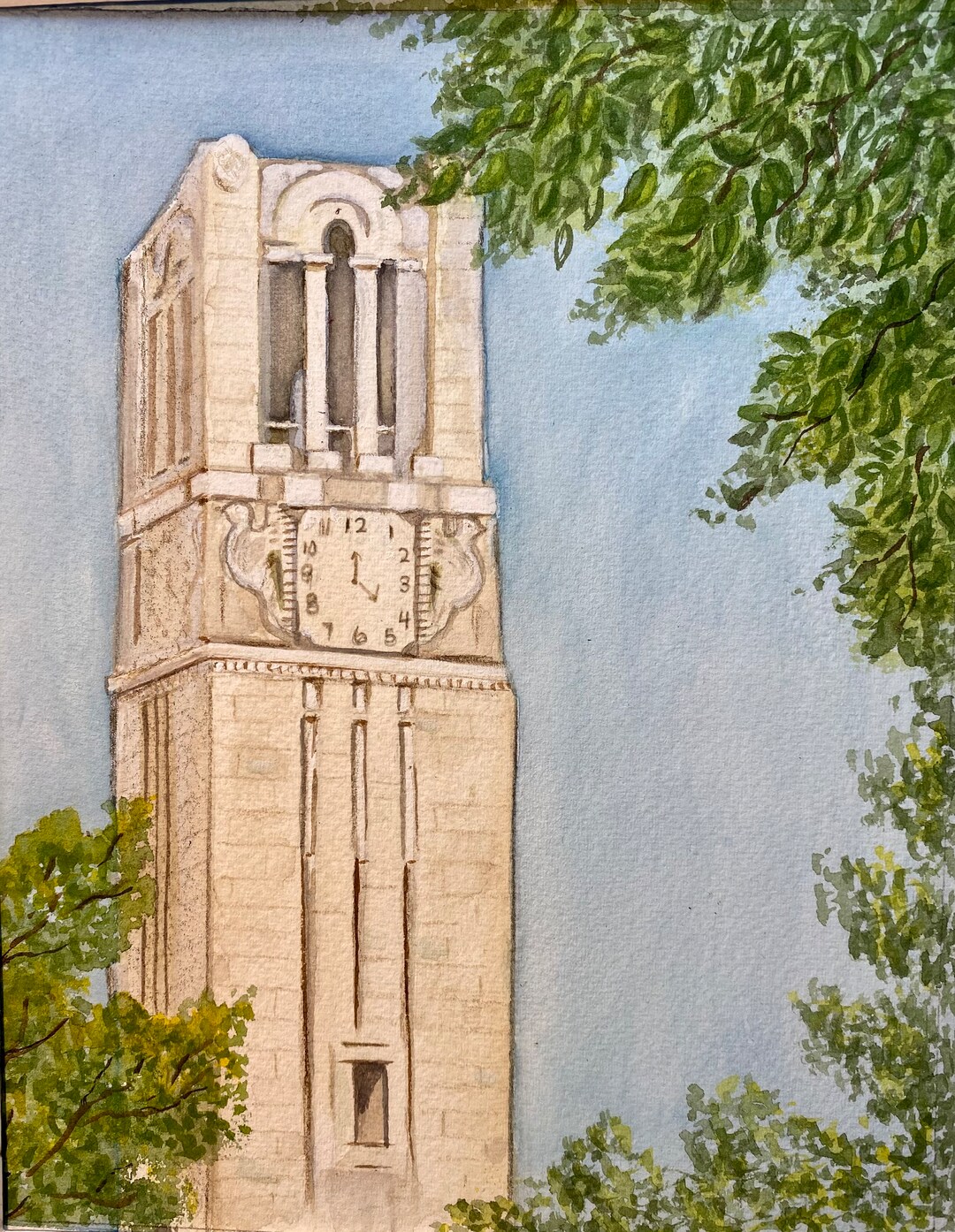North Carolina State / Memorial Bell Tower / Raleigh, NC / Print - Etsy