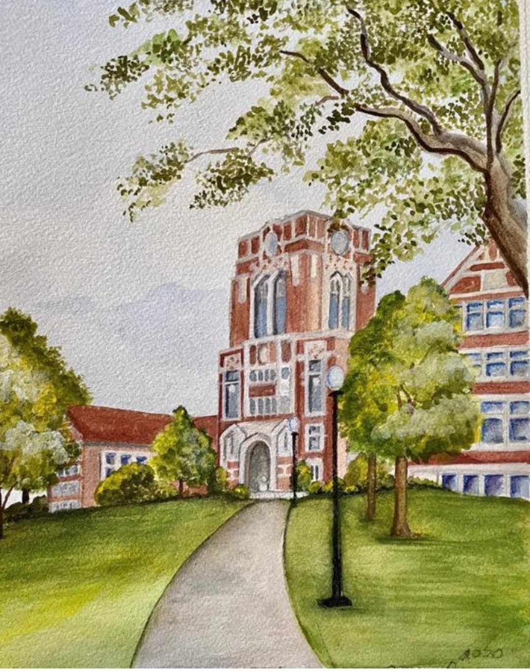 University of Tennessee / Ayers Hall / Knoxville, Tennessee/ Print - Etsy