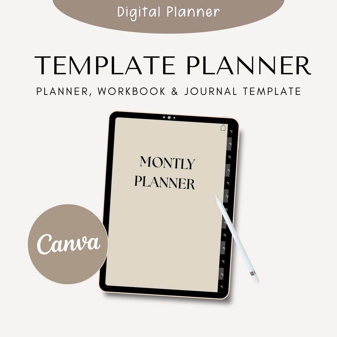 Editable Canva Digital Planner Template | Instant Download ...