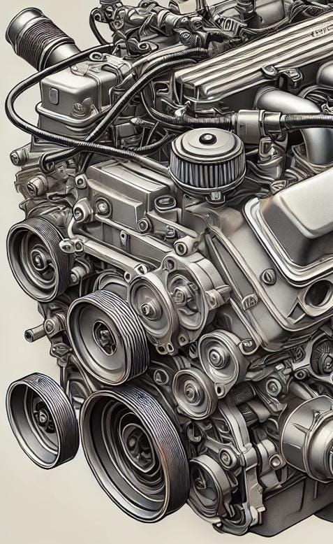 2001 Toyota Camry Engine Digital Art High-resolution Automotive ...