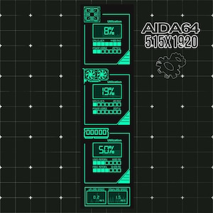 AIDA64 SENSORPANEL TEMPLATE 515X1920 - Etsy