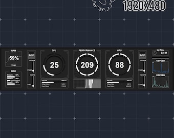 SENSORPANEL TEMPLATE AIDA64 1920x480 - Etsy